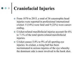 Cricket injuries | PPTX