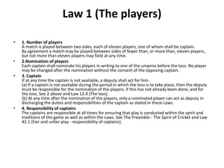 Cricket law | PPTX