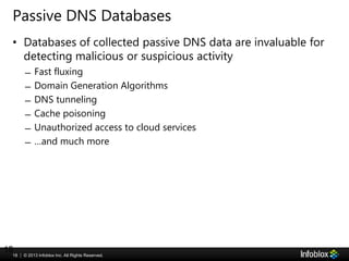 Infoblox - turning DNS from security target to security tool | PPTX