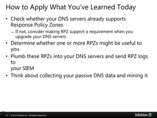 Infoblox - turning DNS from security target to security tool | PPTX