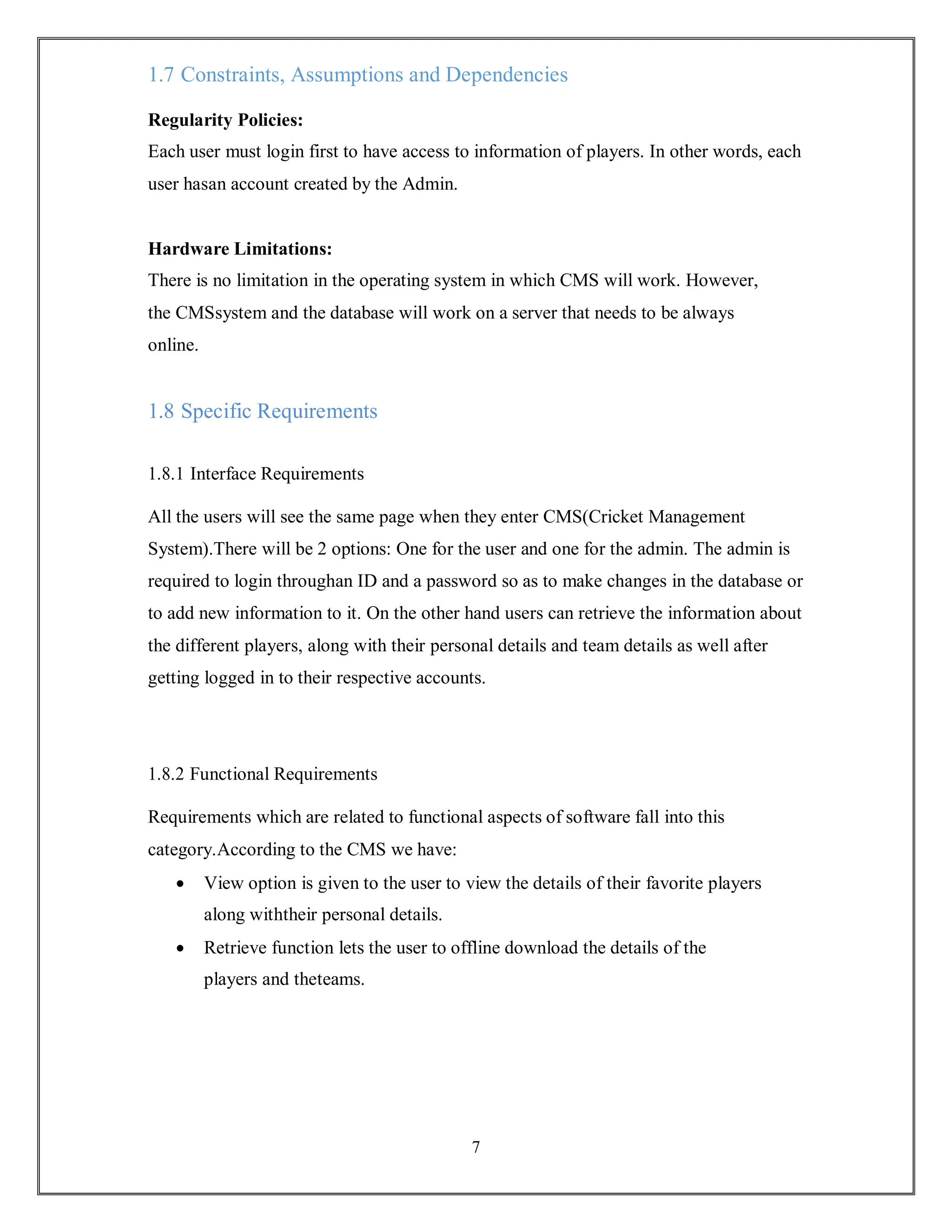 Cricket management system ptoject report.pdf