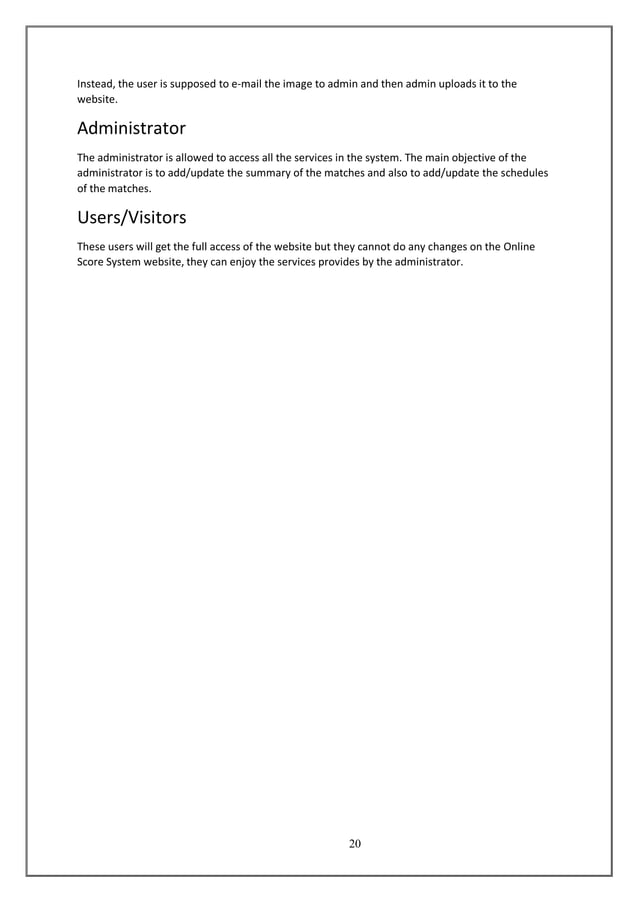 Cricket management system ptoject report.pdf | Computer Software and Applications | Computing