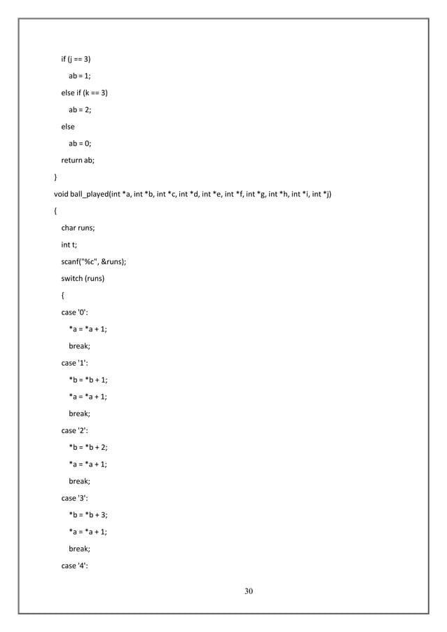 Cricket management system ptoject report.pdf | Computer Software and Applications | Computing