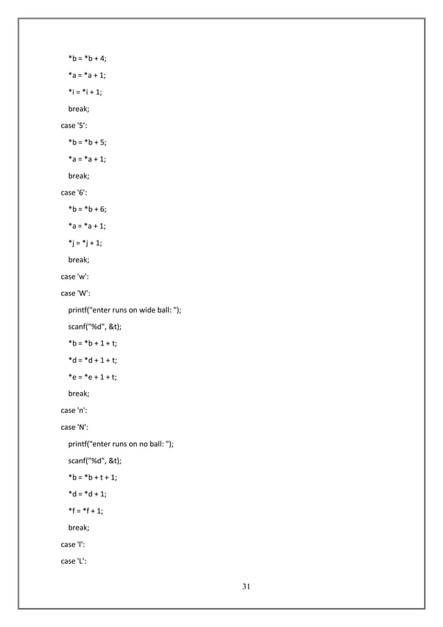Cricket management system ptoject report.pdf | Computer Software and Applications | Computing