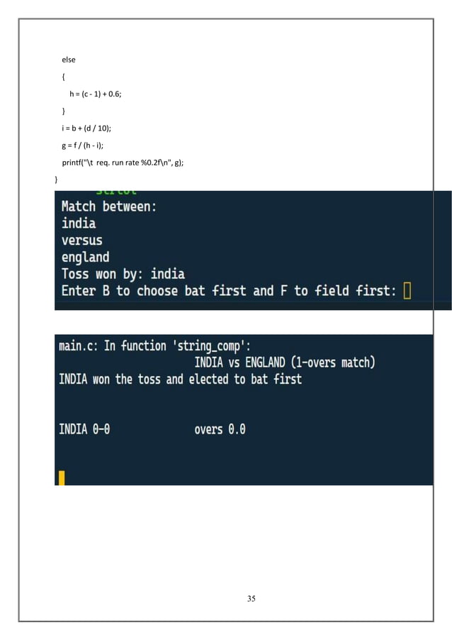 Cricket management system ptoject report.pdf | Computer Software and Applications | Computing