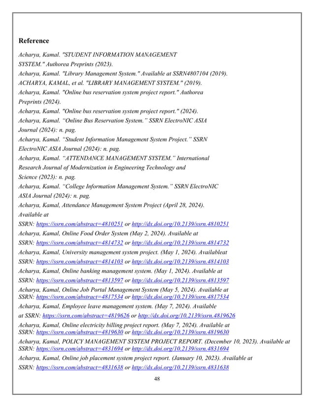 Cricket management system ptoject report.pdf | Computer Software and Applications | Computing