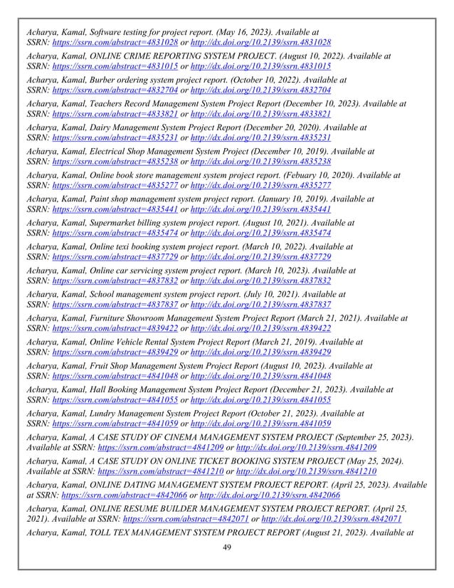 Cricket management system ptoject report.pdf | Computer Software and Applications | Computing