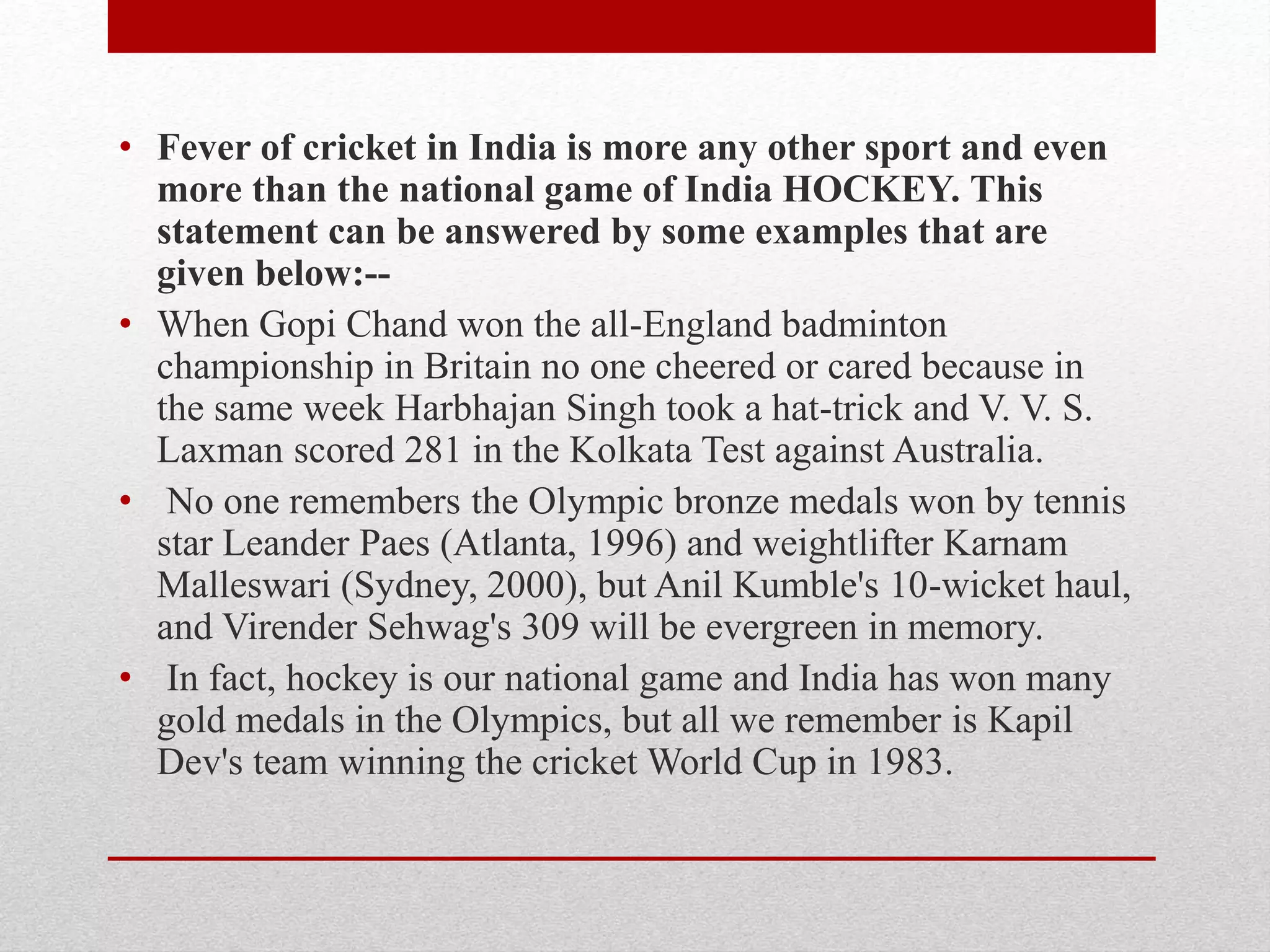 Cricket Mania in India.pptx | Cricket | Sports