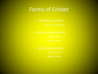 Cricket ppt | PPTX