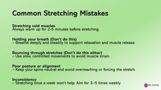 Pre-Season Stretching Guide for Club Cricketers | PDF
