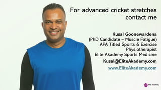 Pre-Season Stretching Guide for Club Cricketers | PDF