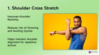 Pre-Season Stretching Guide for Club Cricketers | PDF