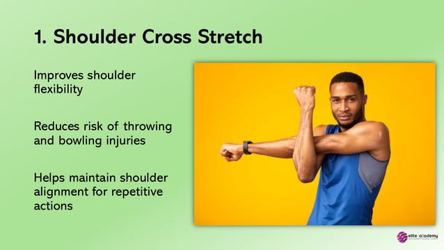 Pre-Season Stretching Guide for Club Cricketers | PDF