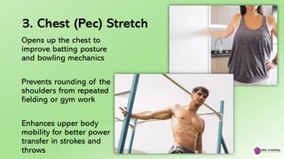 Pre-Season Stretching Guide for Club Cricketers | PDF