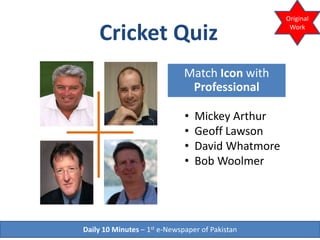 Cricket Quiz | PPTX