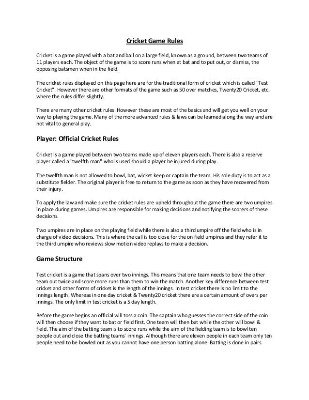 ClimbingNoob Cricket Format Of The Game climbingnoob-cricket-format-of-the-game