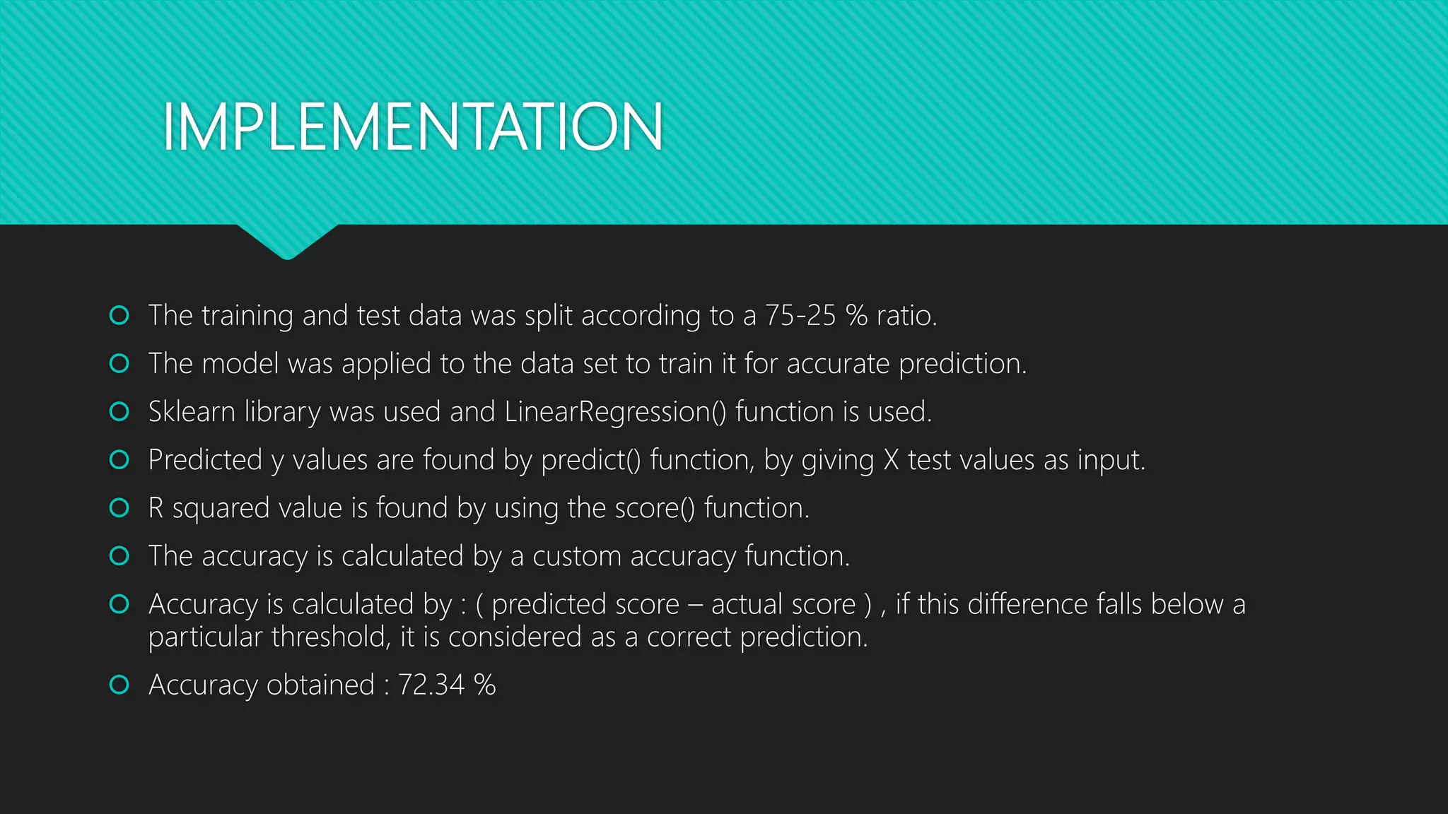 Cricket score and winner predictor | PPT