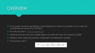 Cricket score and winner predictor | PPTX
