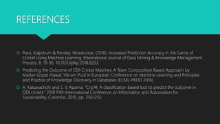 Cricket score and winner predictor | PPT