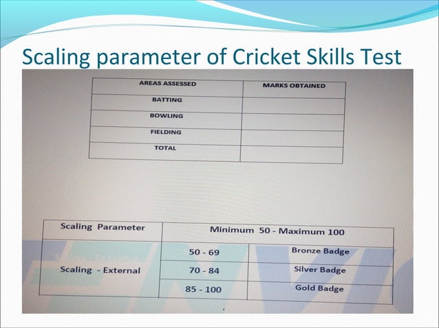 Cricket skills test presentation | PPT | Cricket | Sports