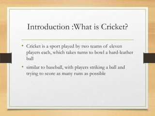 Cricket team selection analysis | PPT