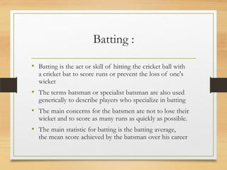 Cricket team selection analysis | PPTX