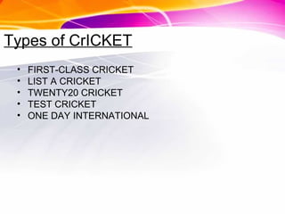 Cricket world | PPT