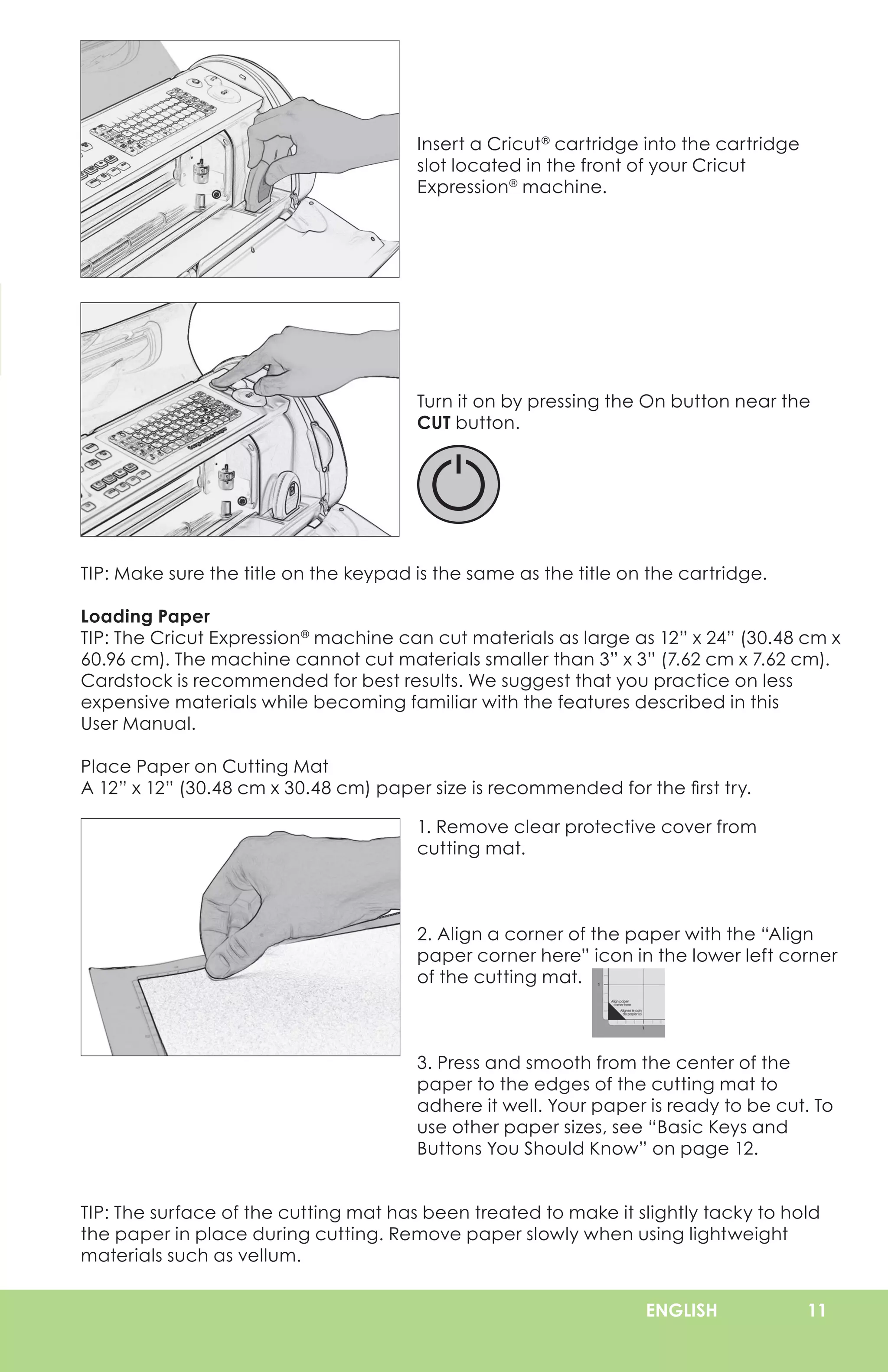 Cricut Expression User Manual - Learn Cricut | PDF
