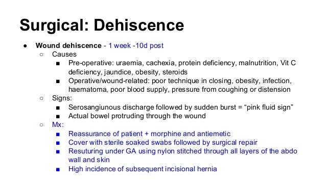 General principles of surgery - medical finals revision notes