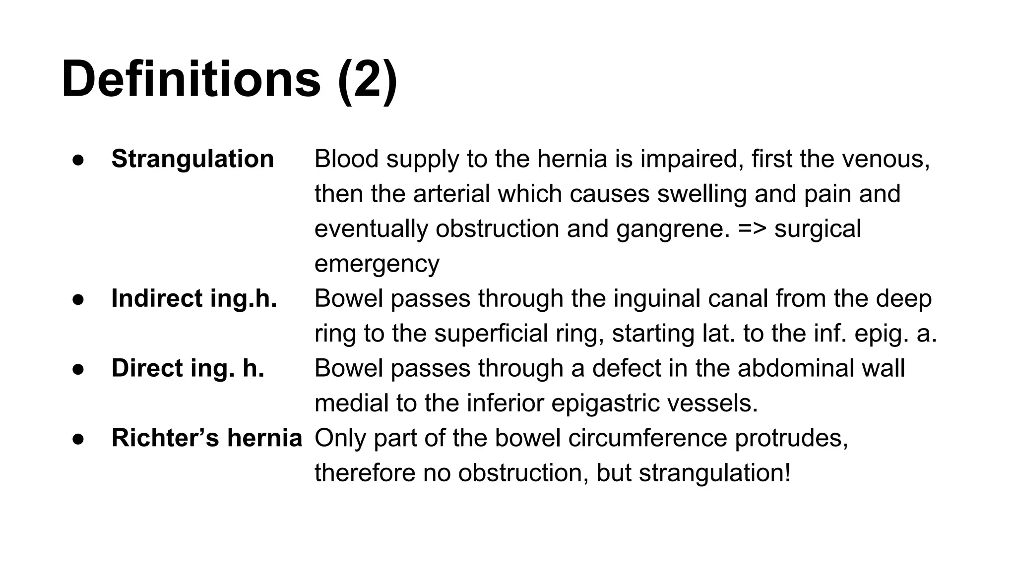 Notes on hernias for medical finals | PDF