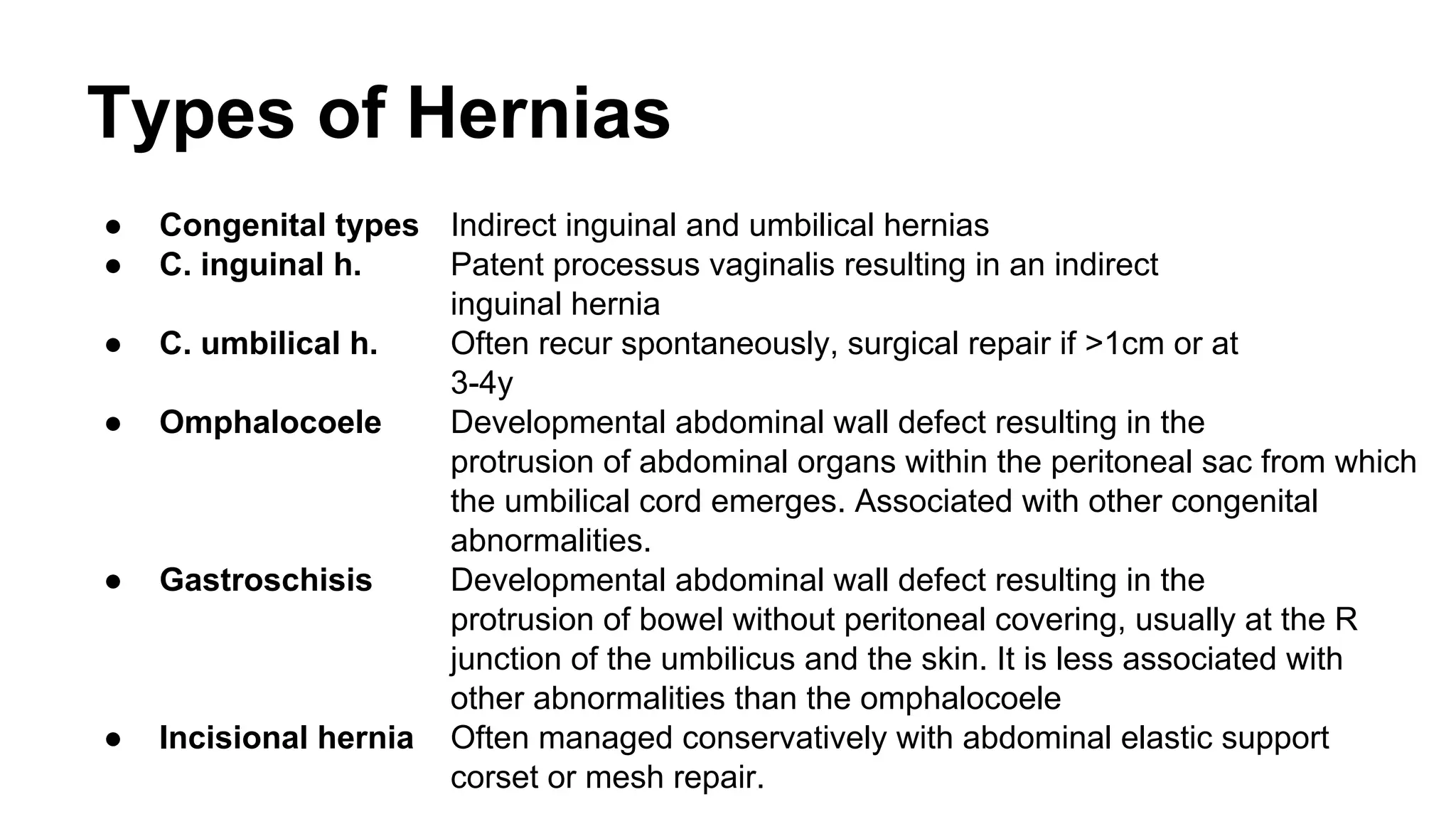 Notes on hernias for medical finals | PDF