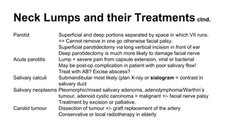 On neck and skin lumps for medical finals | PDF
