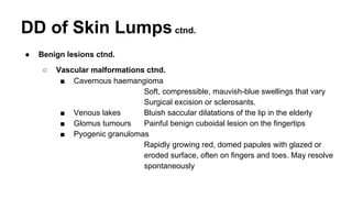 On neck and skin lumps for medical finals | PDF
