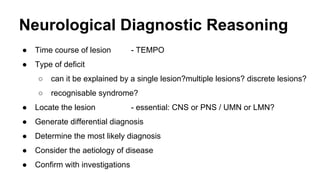 Useful background information for neurology revision. | PPT
