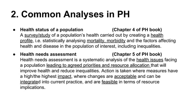 Overview of Public Health Topics | PPT