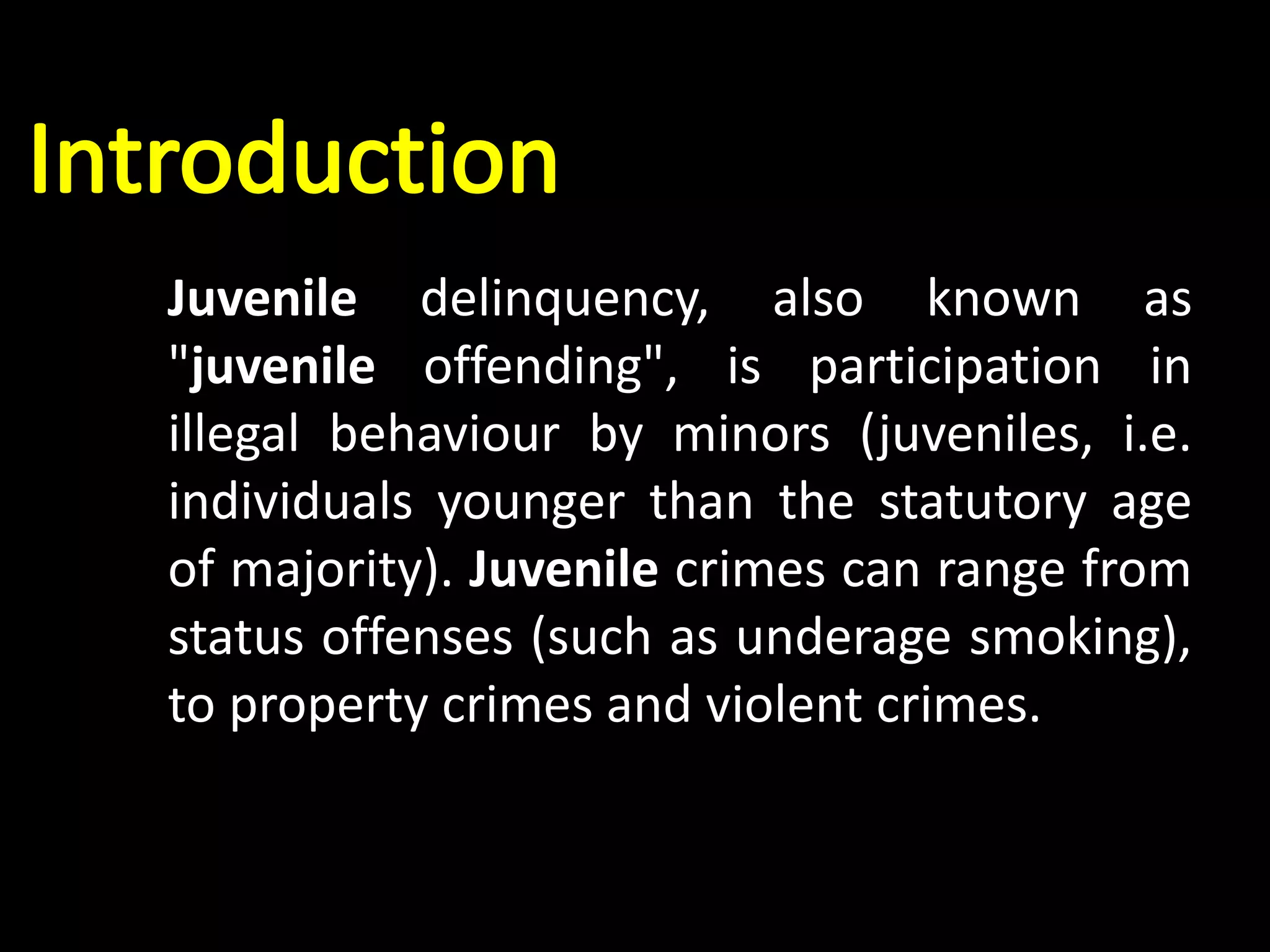 Crime among youth | PPTX