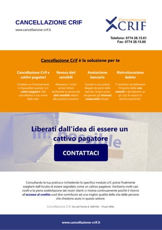 Crif cattivo pagatore | PDF | Personal Finance