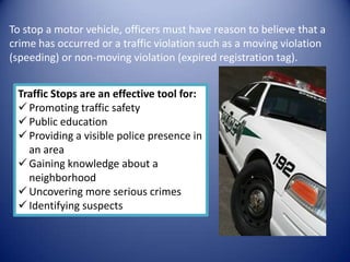 Traffic Stops CRIJ260 | PPTX