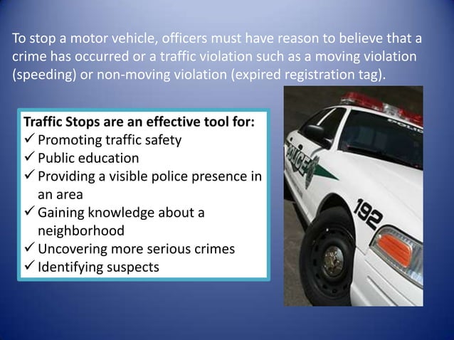Traffic Stops CRIJ260 | PPT