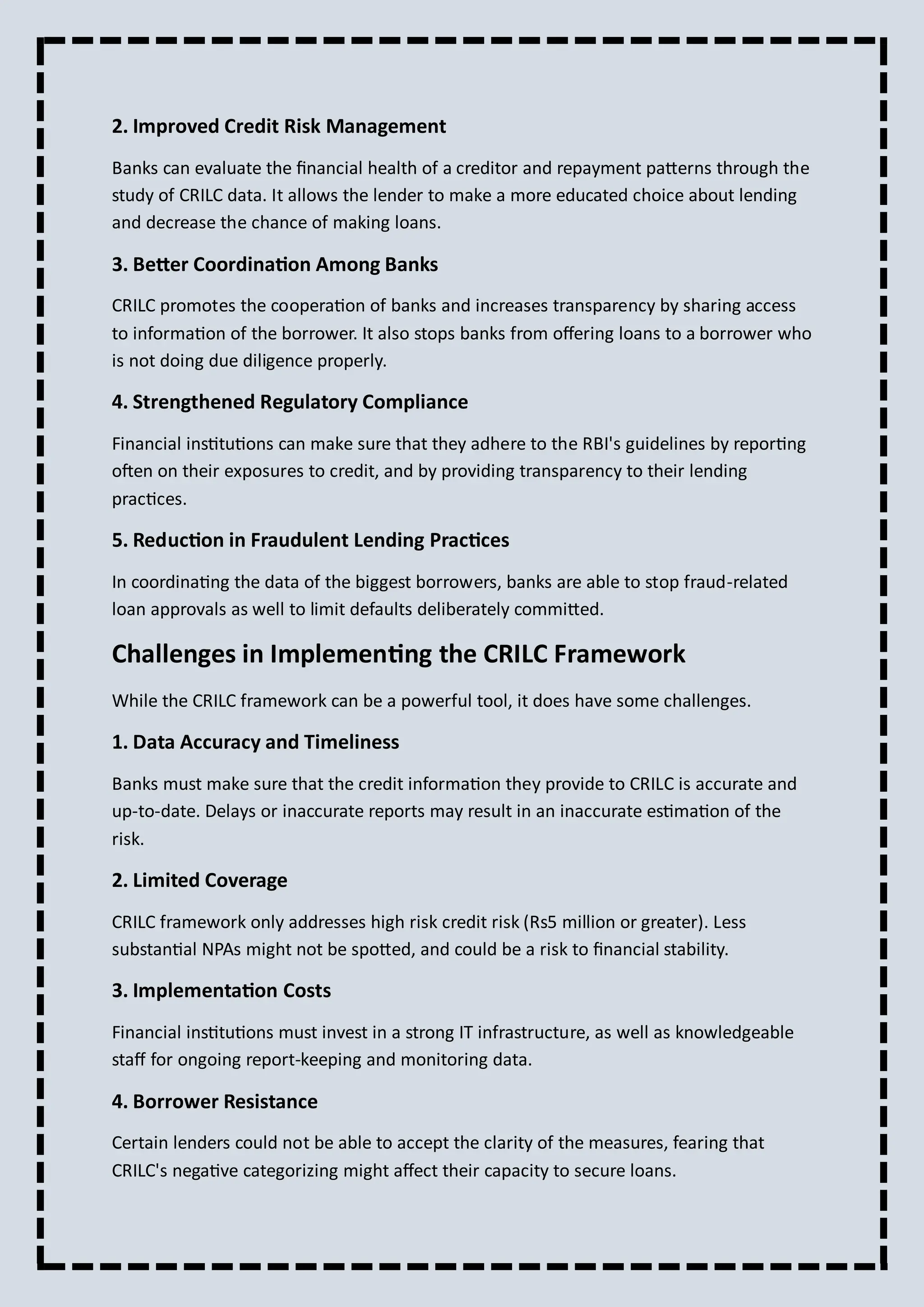 CRILC Framework: A Tool for Financial Institutions to Monitor NPAs | PDF