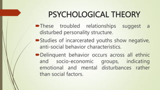 JUVENILE DELINQUENCY AND CRIMINAL PREVENTION | PPTX