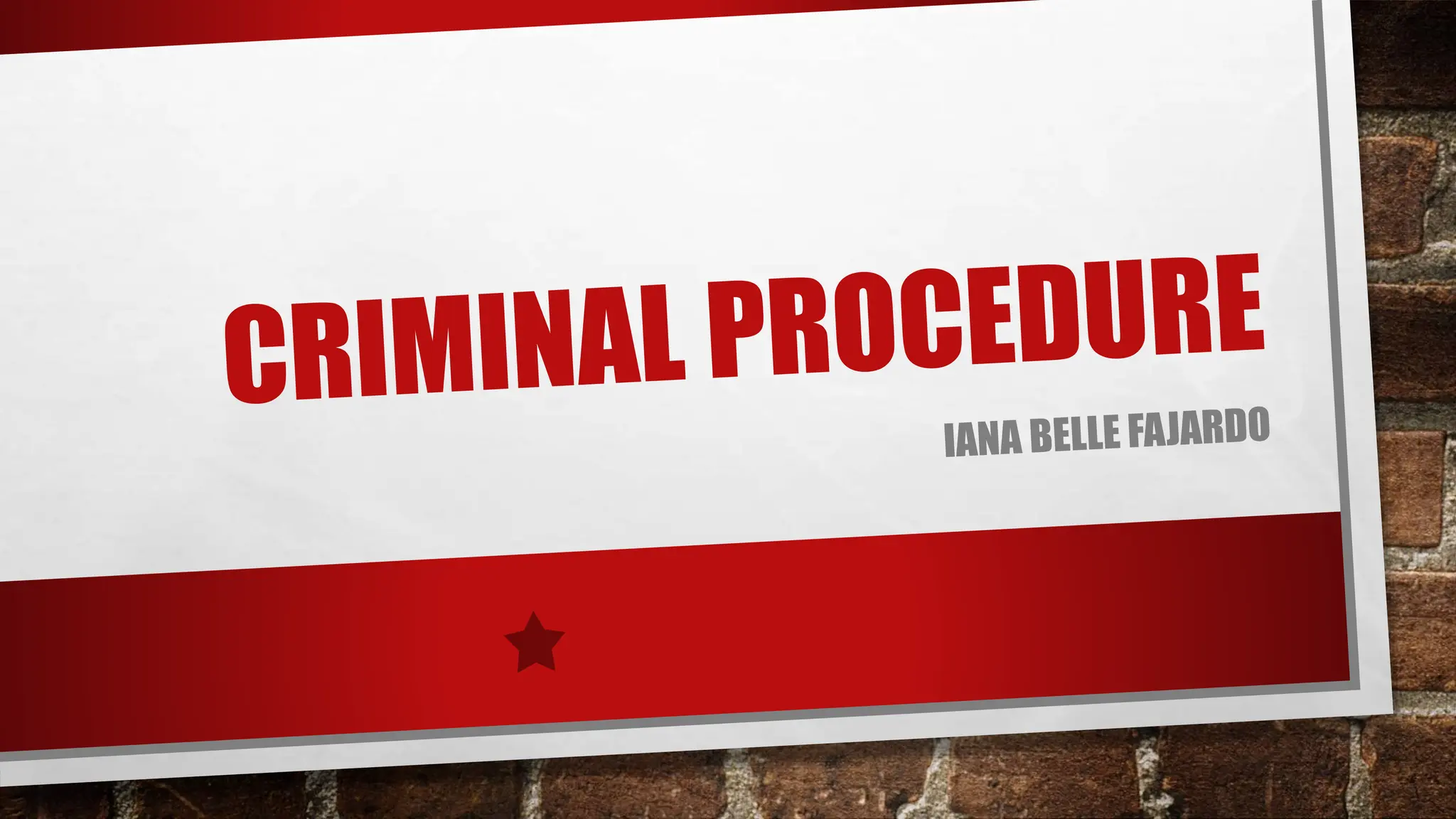 CRIMINAL PROCEDURE criminology three and four | PPTX