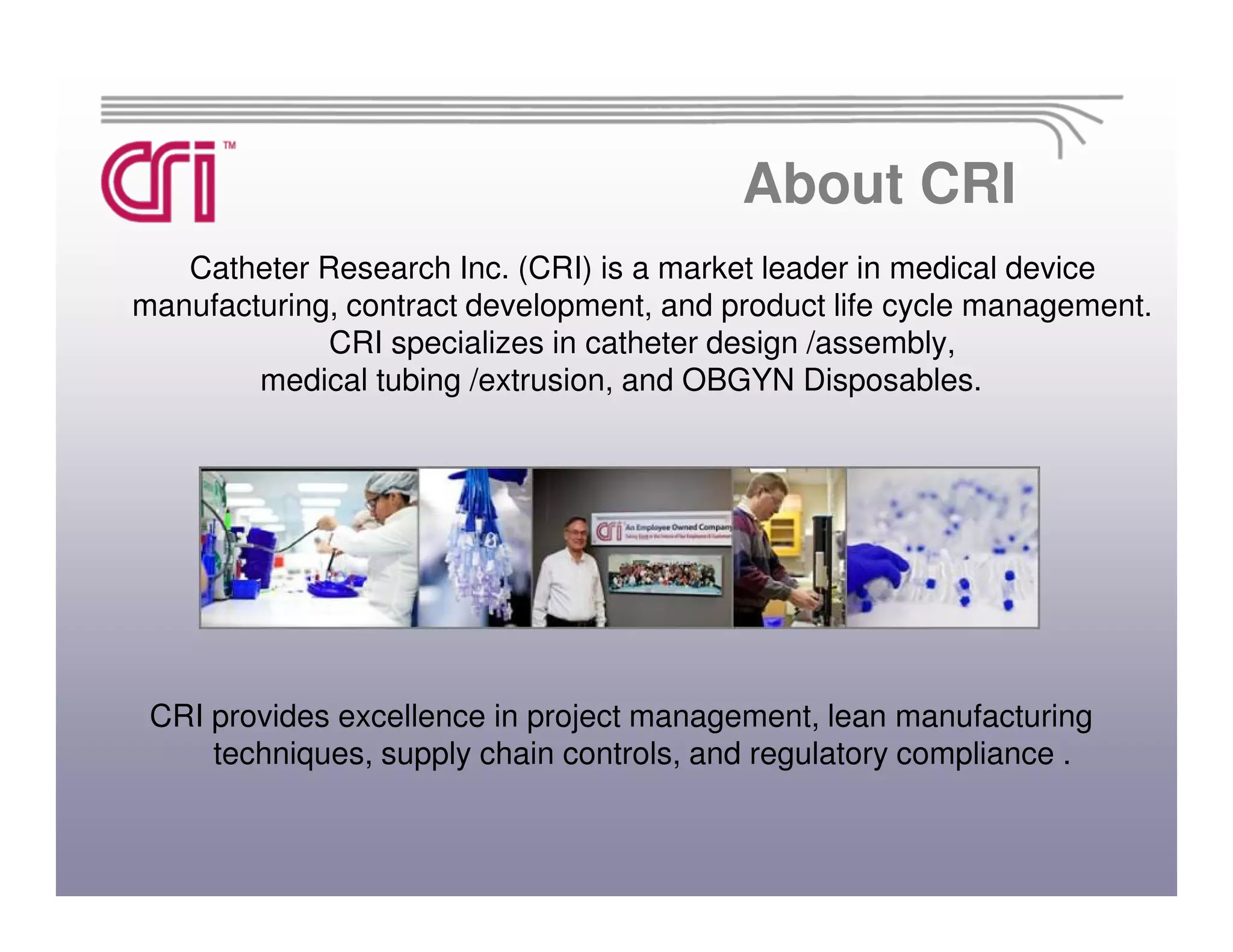 CRI Company Overview 2013 updated 4 | PDF