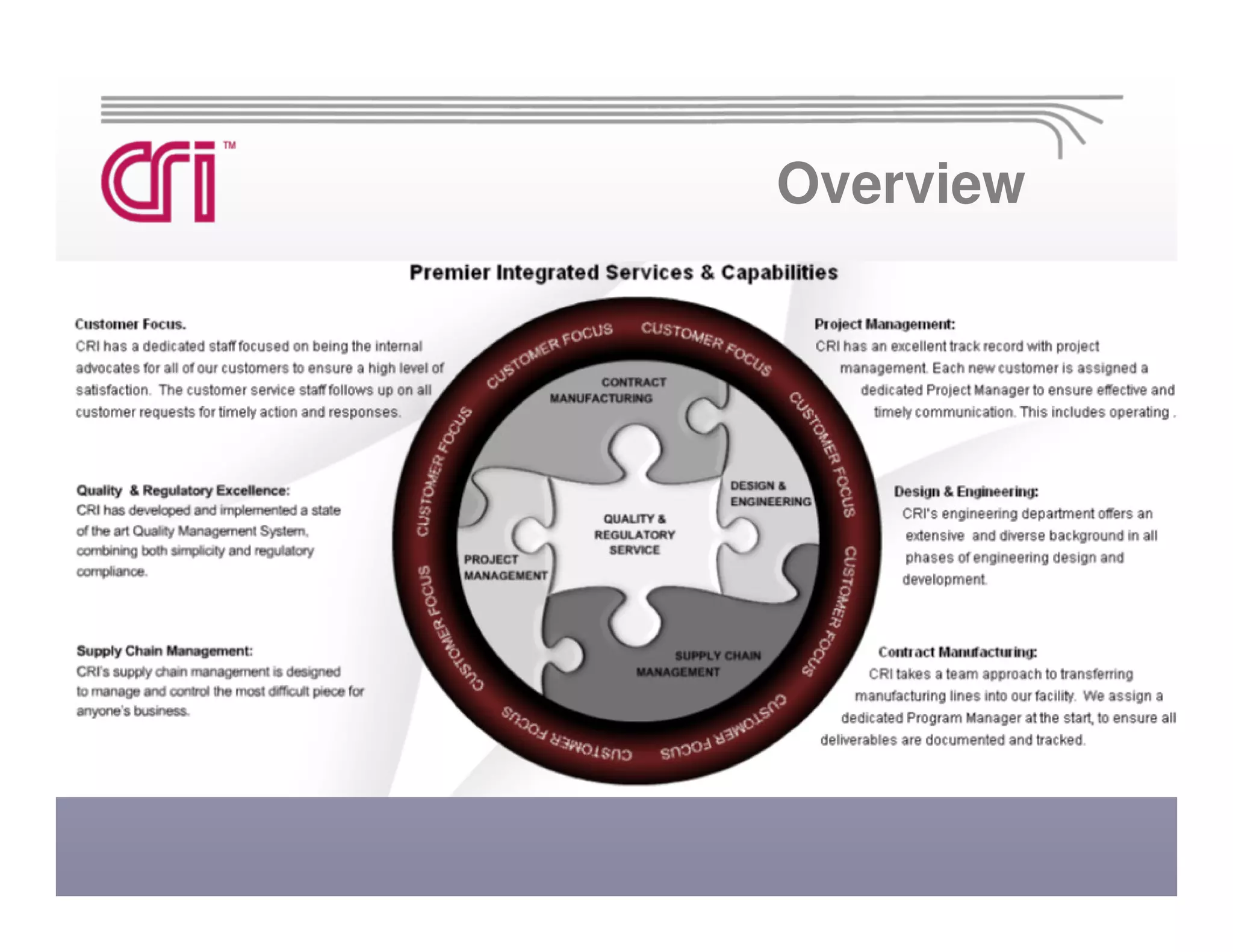 CRI Company Overview 2013 updated 4 | PDF