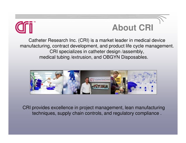 CRI Company Overview 2013 updated 4 | PDF