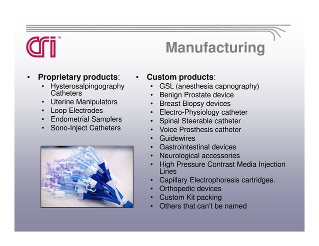 CRI Company Overview 2013 updated 4 | PDF
