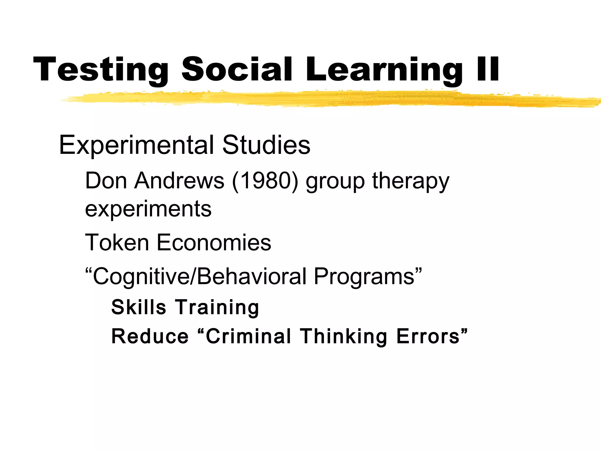 Social Process Theories | PPT