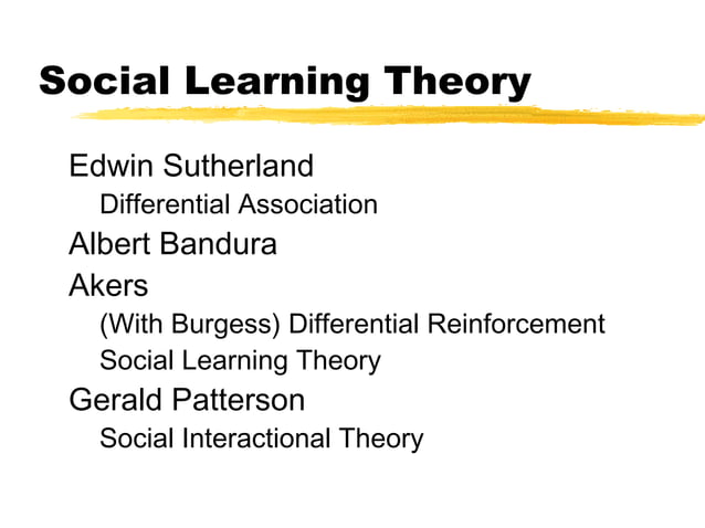 Social Process Theories | PPT