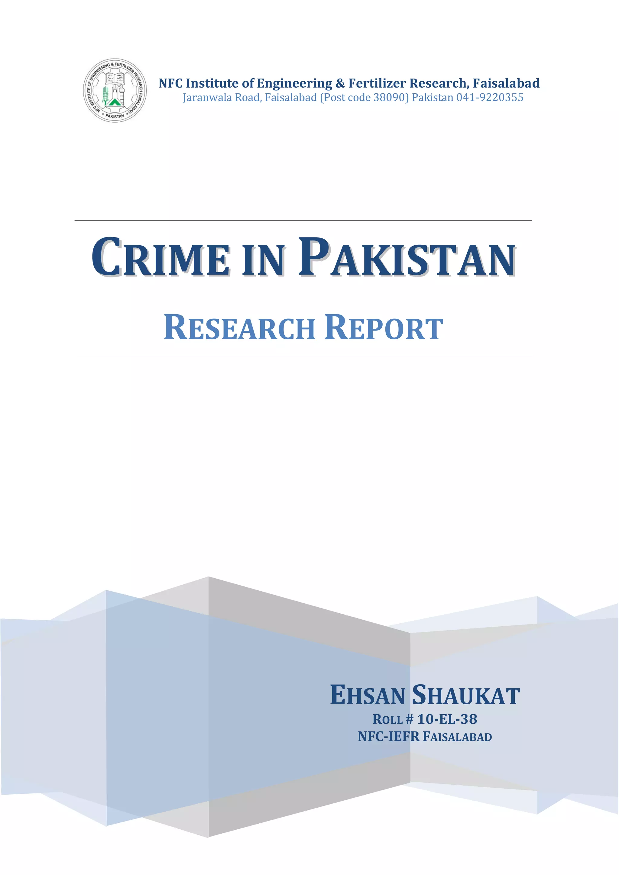 Crime in-pakistan-research-report | PDF