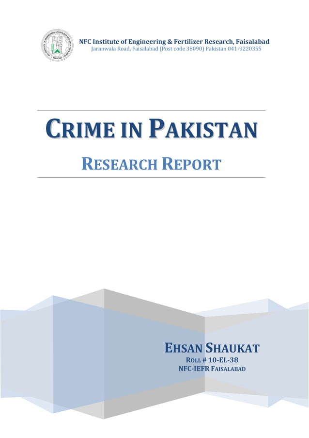 Crime in-pakistan-research-report | PDF